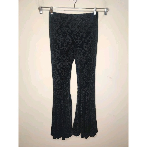 Killstar | Pants & Jumpsuits | Killstar Flare Pants Velvet Burnout ...